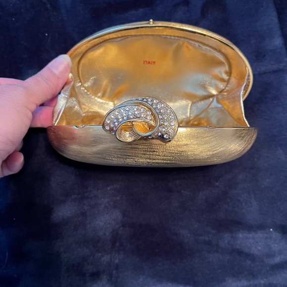 Rodo | Bags | Rodo Made In Italy Elegant Gold Egg Shaped Evening Clutch ...